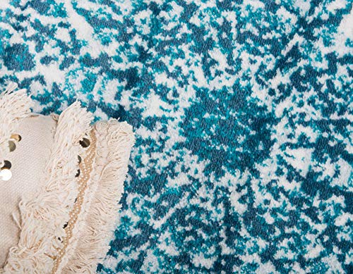 Unique Loom Sofia Collection Area Rug - Grace (8' x 10', Turquoise/ Ivory)