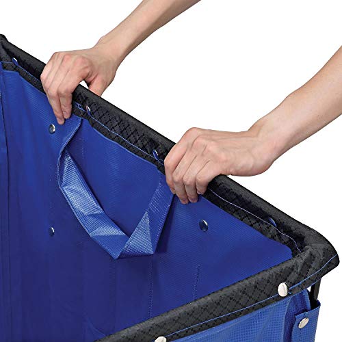 GLOBAL INDUSTRIAL Vinyl Basket Bulk Truck, 24 Bushel, Blue, 53-1/4 inchL x 36-1/4 inchW x 30-1/2 inchH