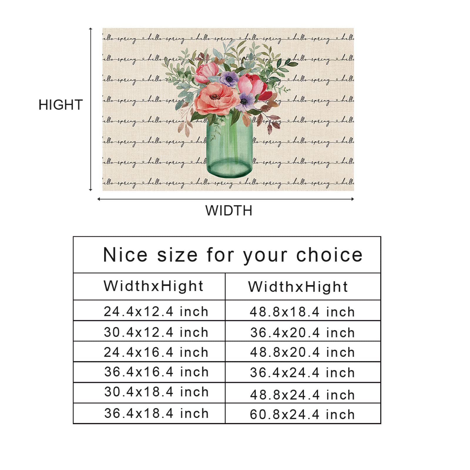 Glass Bottle Fish Tank Stickers PVC Aquarium Background Easy Use Fish Backdrop Aquarium for Fish Tank Decoration 18.4x48.8 inch Flower Hello Spring Line Texture