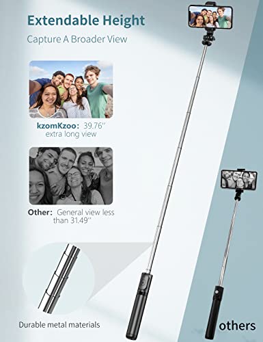 Selfie Stick Tripod with Detachable Wireless Remote, 4 in 1 Extendable Portable Selfie Stick & Phone Tripod Stand Compatible with Gopro, iPhone/Samsung/Huawei, etc.
