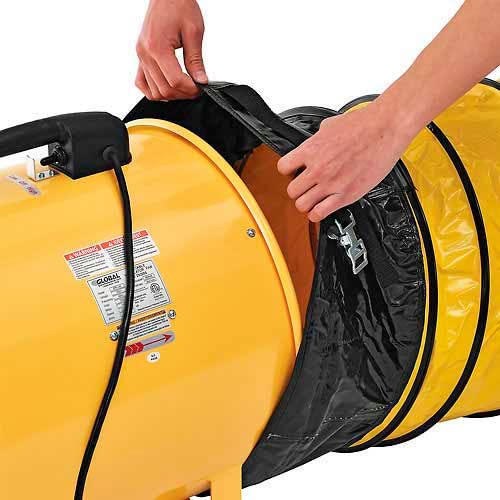 Global Industrial 12" Portable Ventilation Fan with 16' Flexible Ducting