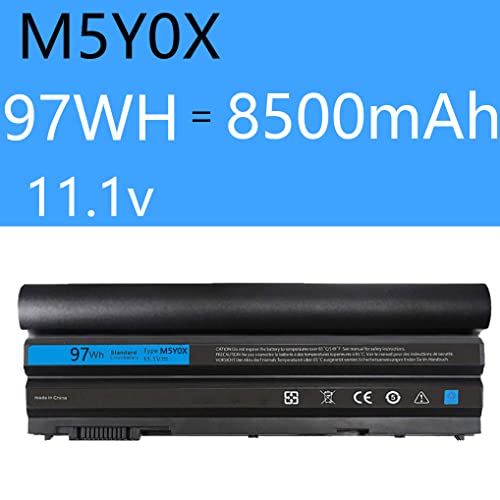 SSDY Damaite M5Y0X 97Wh Laptop Battery for Dell Latitude E6420 E6520 E6530 E5420 E5520 E5530 T54FJ 2P2MJ 312-1325 312-1165 PRV1Y Replacement Notebook High Performance 9Cells 8700mAh 11.1V