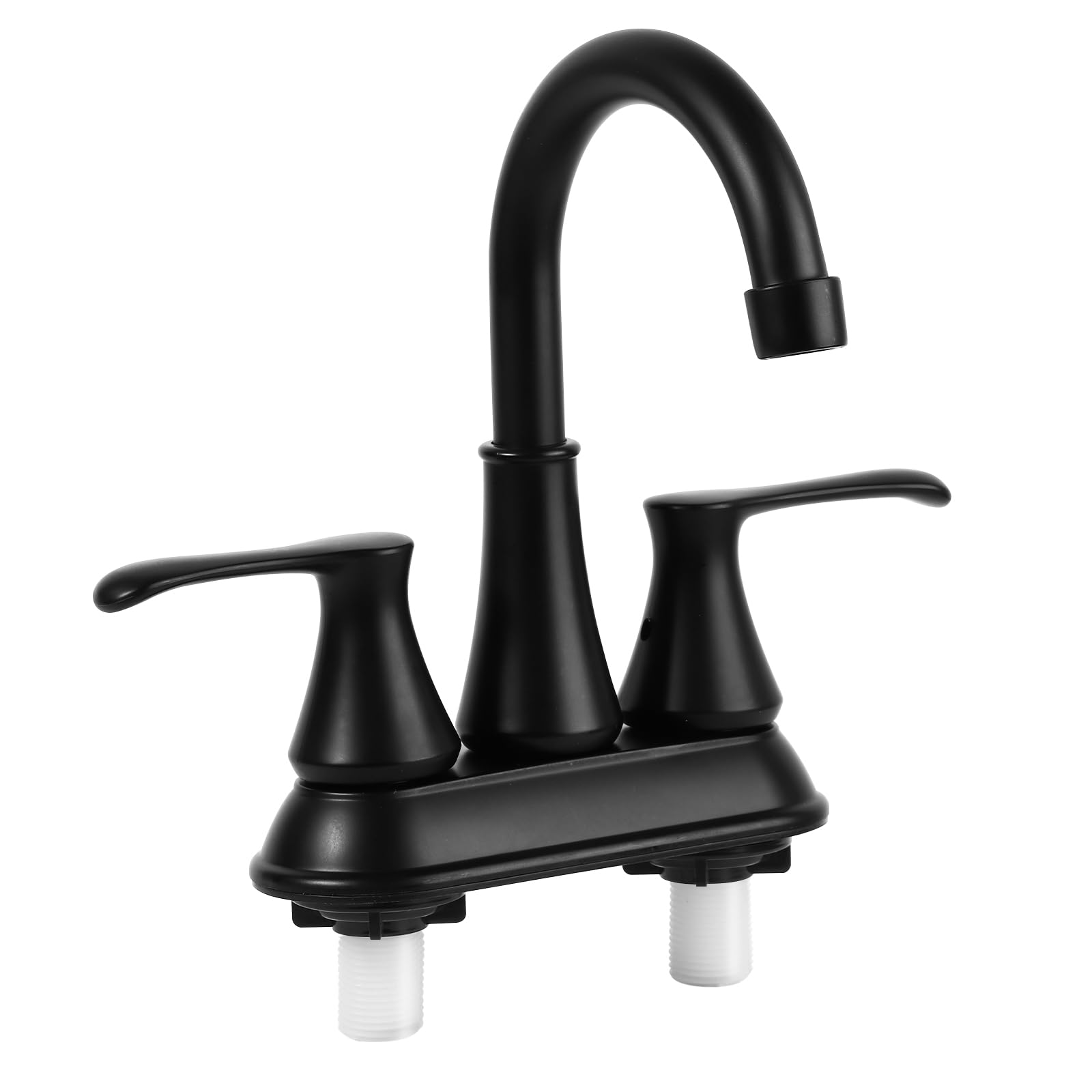 RV Non-Metallic Bathroom Faucet Two Handle,360 Swivel for Motorhomes,Travel Trailers, Campers (Brushed Nickel)