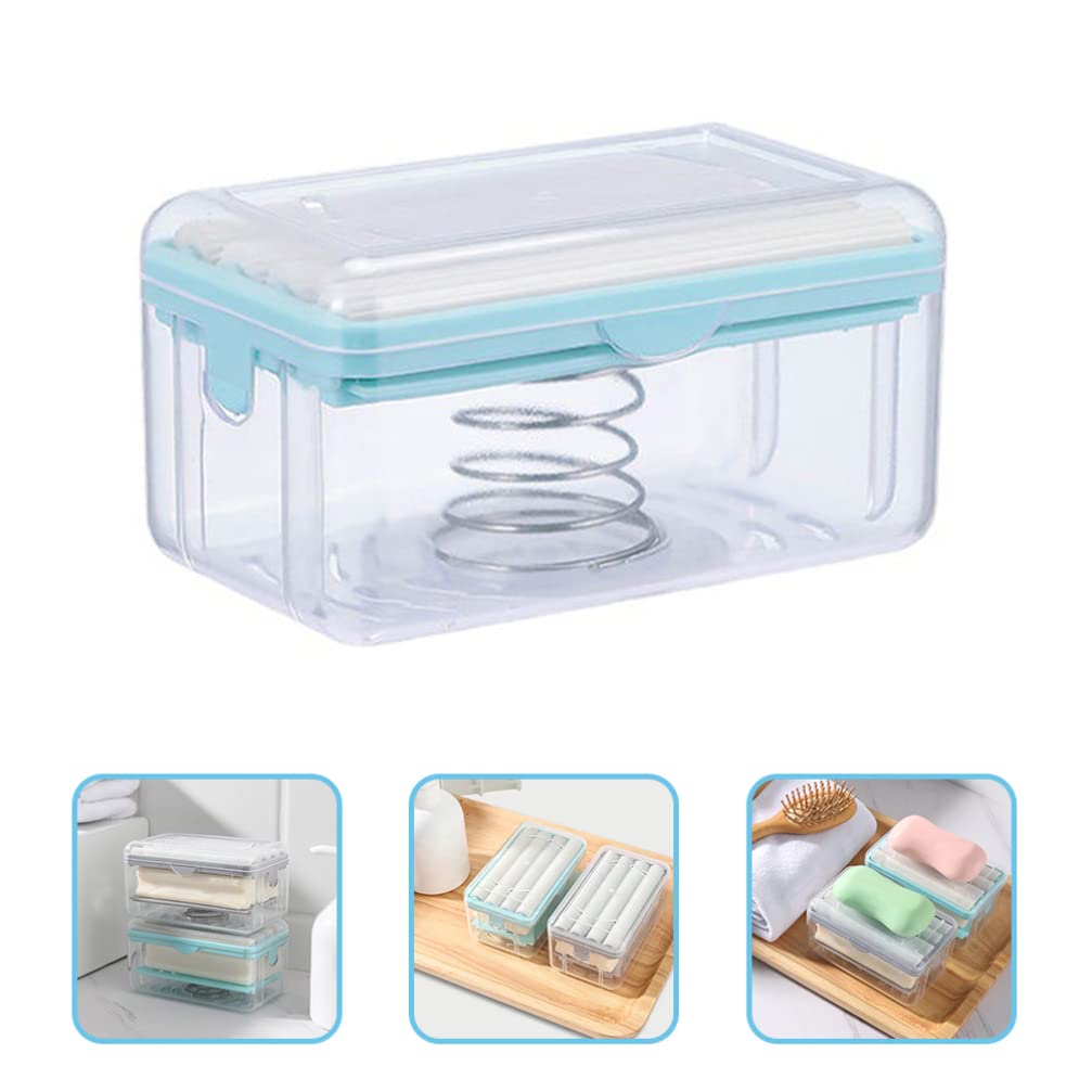 iplusmile Box Soap Box Soap Holder Travel Laundry Soap Containers Soap Dish Bar Soap Container Dish Soap Dispenser Laundry Soap Dispenser Soap Case Tray Take a Bath Plastic