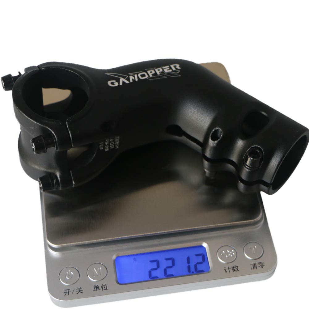 GANOPPER 31.8 Stem 60mm 30 Degree Riser Short Handlebar Stem for 31.8 Road Bike, MTB, BMX, Mountain Bicycle Part