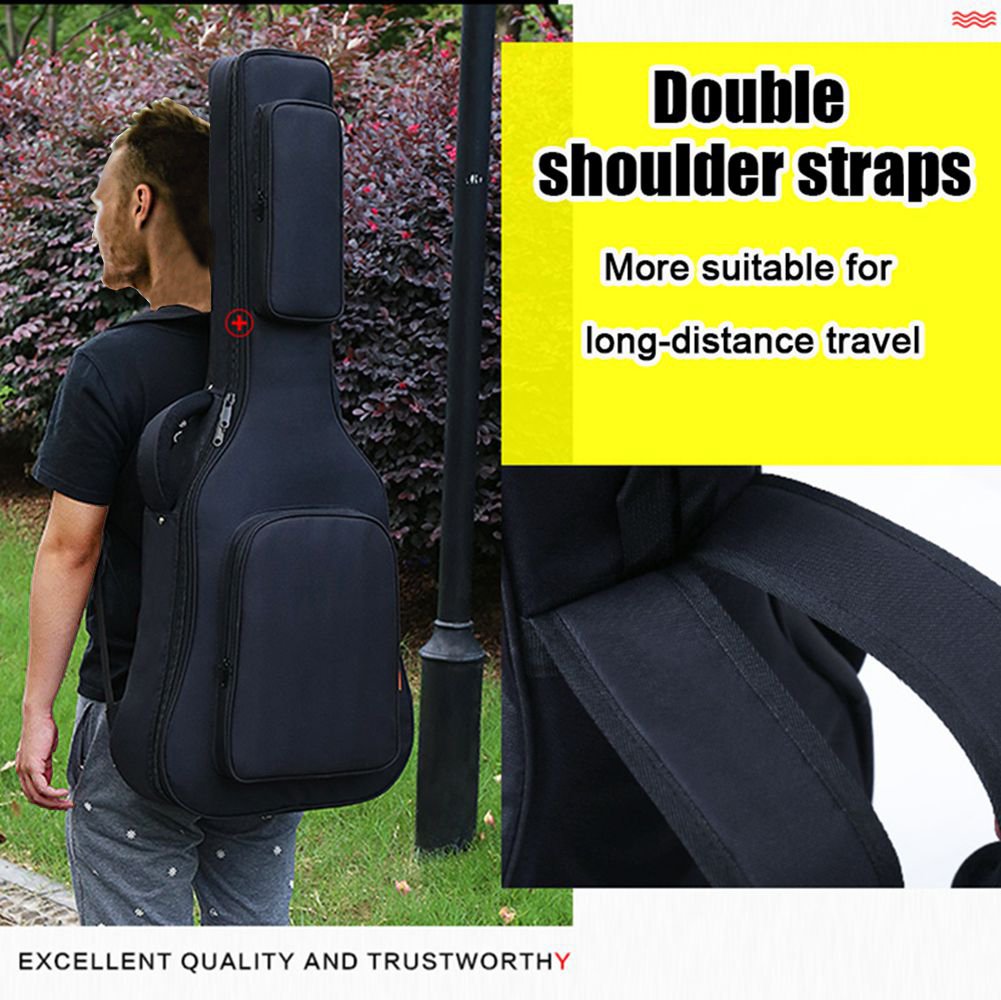 GLEAM Guitar Bag - Improved 0.5 inch Sponge Padding Guitar Case Gig Bag Fit 41 Inch Acoustic Guitar Waterproof