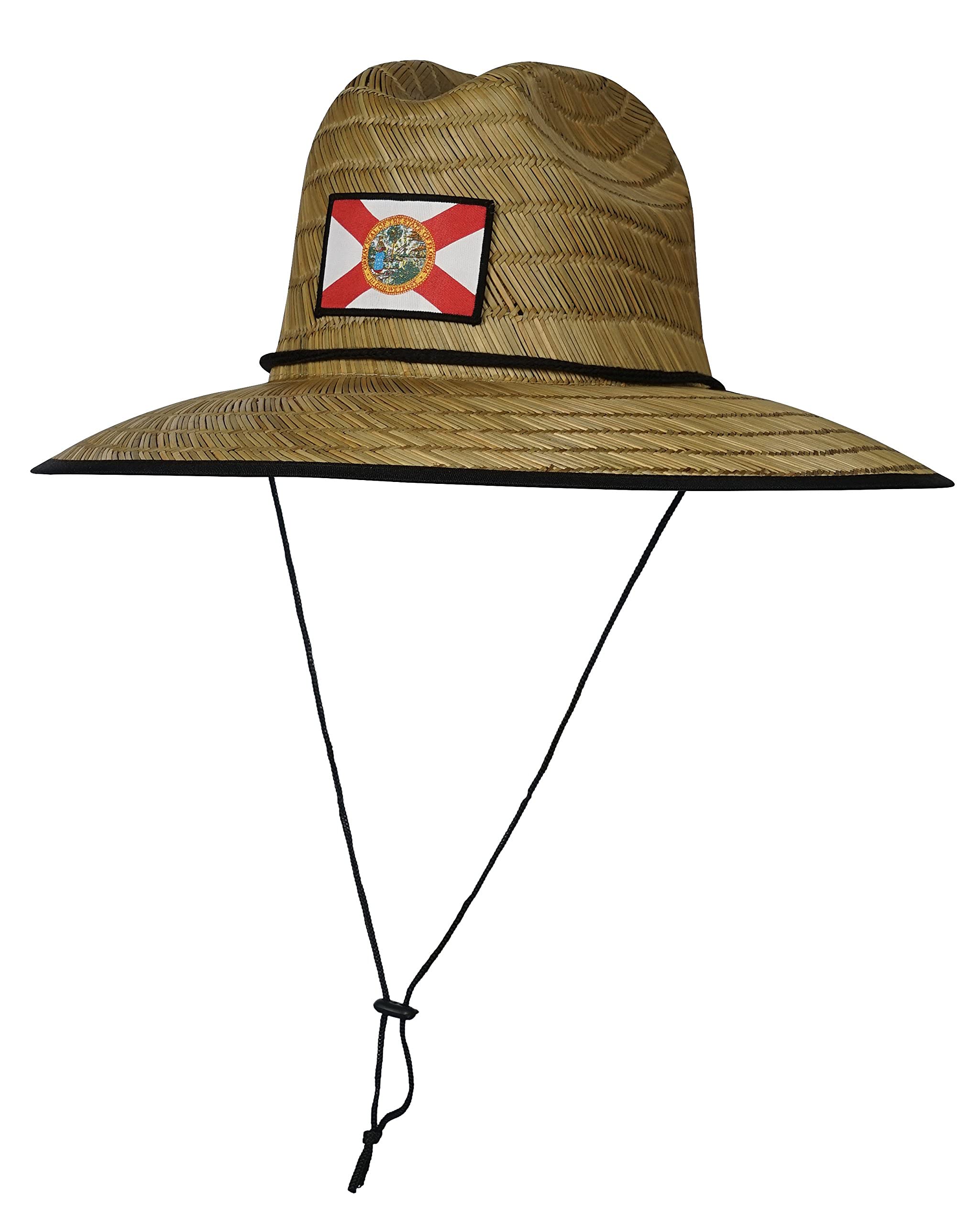 Hook & Tackle® Men's Florida Lifeguard Fishing Stretch Fit Straw Hat Natural Medium/Large
