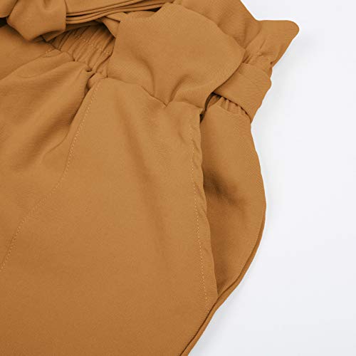 GRACE KARIN Dress Pants for Women Stretch Pull-on Pants Ease into Comfort Office Ponte Pants Yellow XL