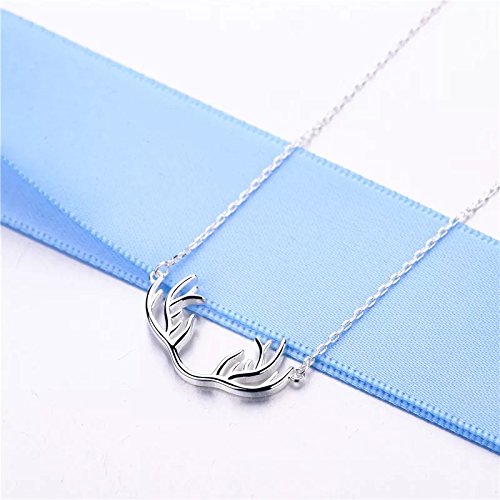 Helen de Lete Innovative Deer Horn Antler Sterling Silver Collar Necklace