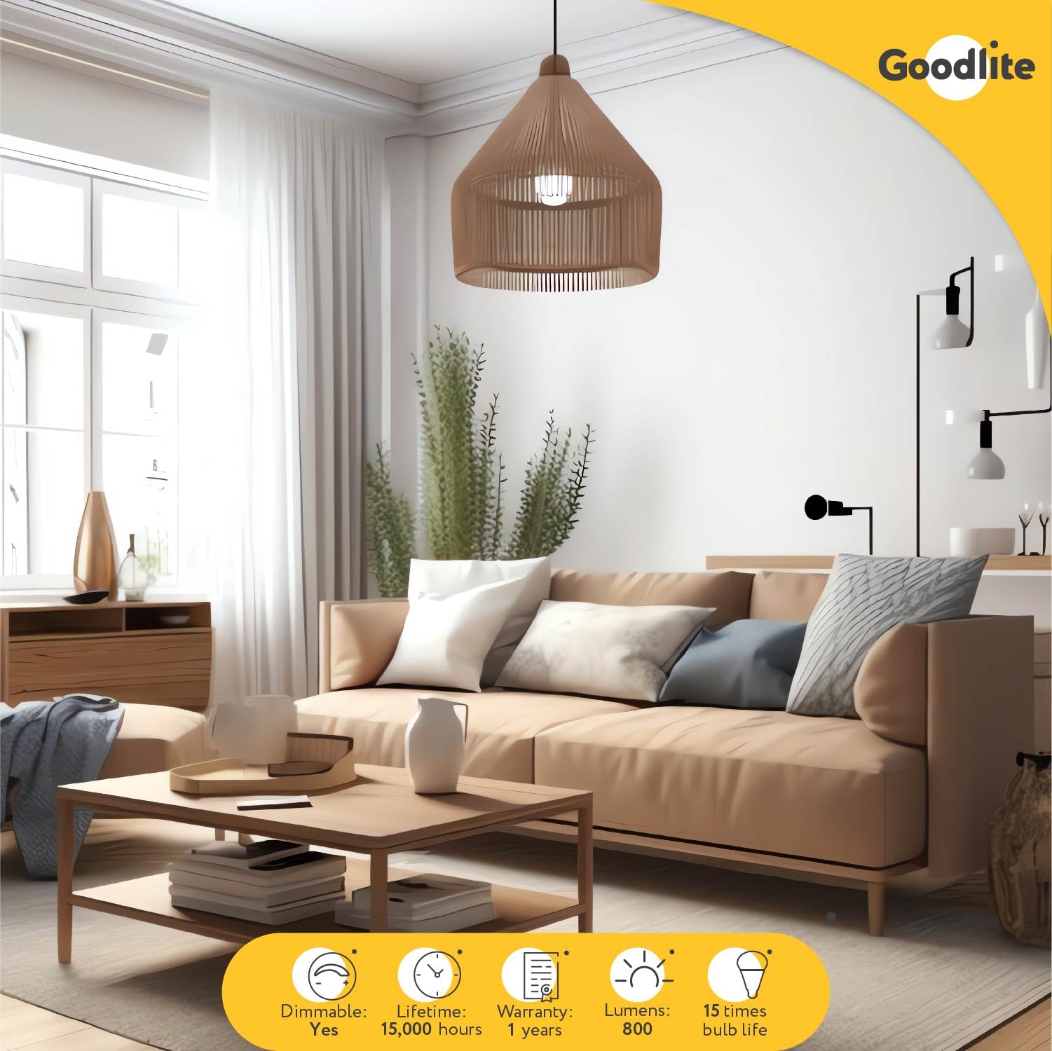 Goodlite G-10860 13-watt 60-watt Replacement Mini Compact Fluorescent 900-Lumen 2700K T2 Spiral Light Bulb with GU24 Base Twist and Lock, Warm White/soft white