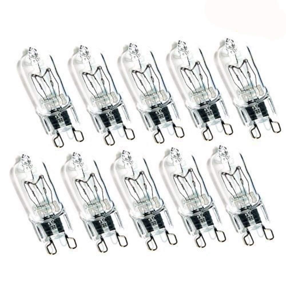 G9 25W Halogen Bulb T4 G9 Halogen Bulbs 25W T4 JCD G9 Bi-pin Base 25 Watt G9 120V 25 Watt Bulb Halogen Bulb,Clear,Warm White 2700K,10 Pack