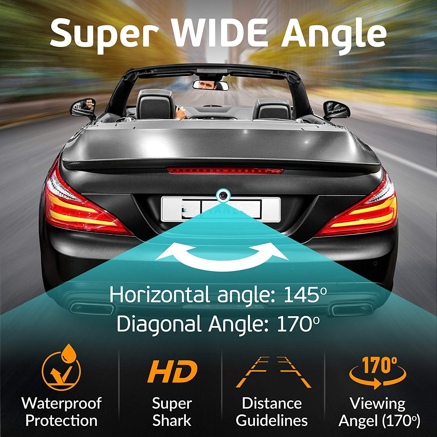 HD 720p Waterproof Parking Camera Reversing Camera Rear View Backup Camera for A3 8P 8V S3 A4 B6 B7 B8 S4 A6 C6 S6 RS6 A8 RS4 TT 8N Q3 Q5 Q7 (Model A= Screw Hole Style)