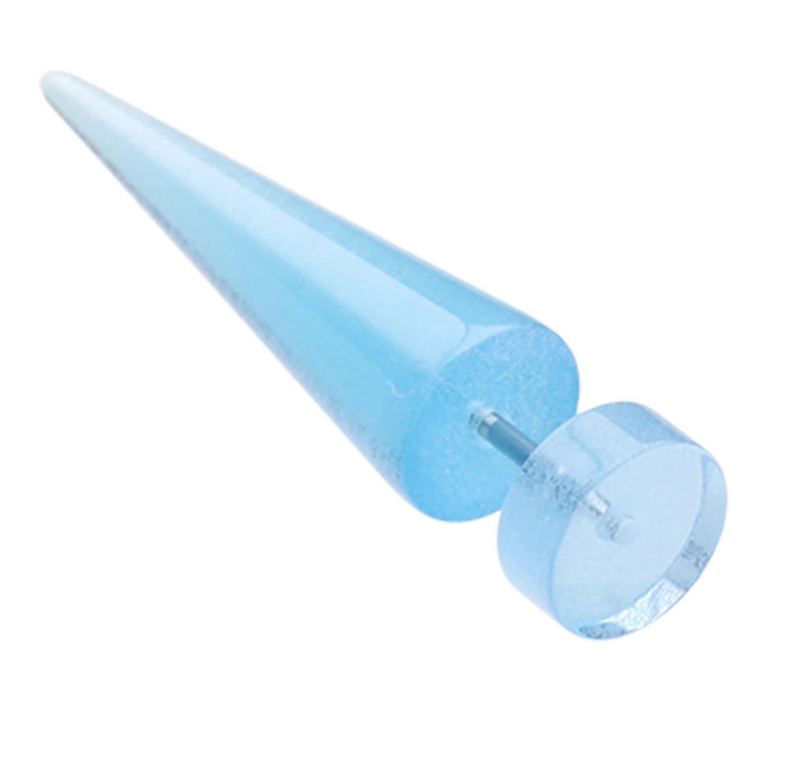 Glow in the Dark UV Acrylic Fake Taper - 18 GA (1mm) - Ball Size: 5/16" (8mm) - Blue - Sold as a Pair