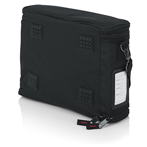 Gator Cases Padded Nylon Carry Bag for Single Wireless Microphone System; Live-in Style Holds Reciever, Body Pack, and Microphone with Antenna Access (GM-1W) , Black