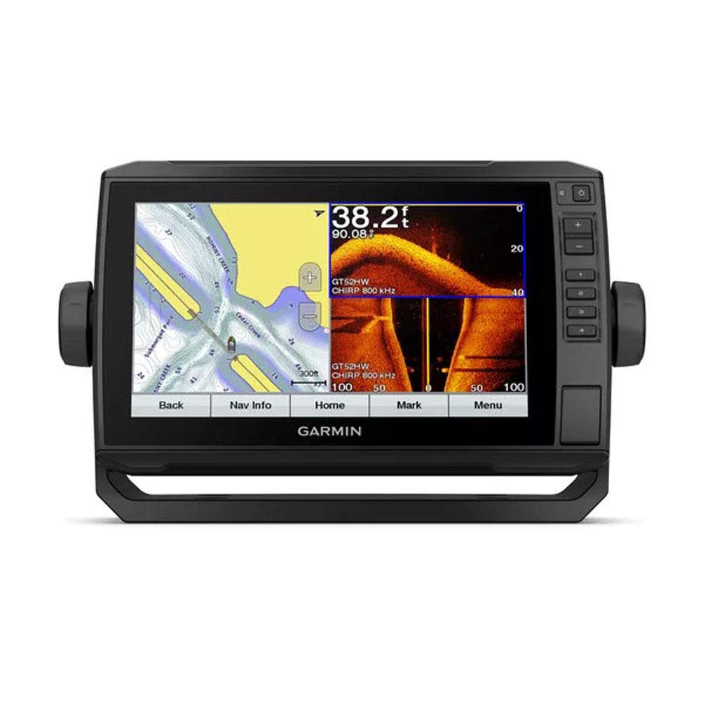 Garmin ECHOMAP Plus 93SV with GT52 Transducer, LakeVu g3, Sunlight-Readable 9", Chirp ClearVu, Chirp SideVu (010-01901-05)