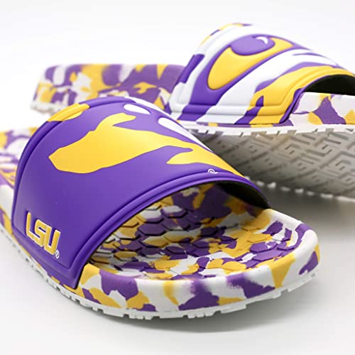 Hype Men's LSU Tigers Louisiana State Slide Co Slydr Sandal (13 Women/11 Men)