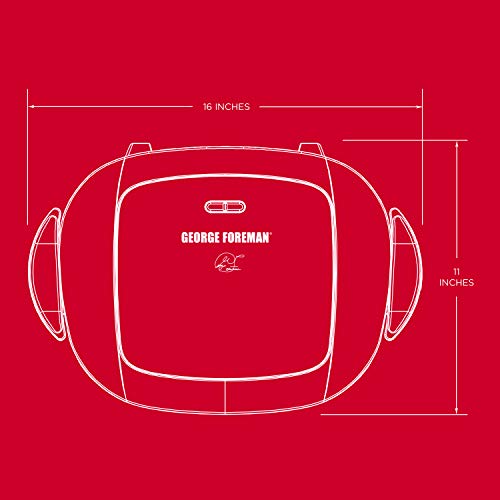 George Foreman 5-Serving Removable Plate Grill and Panini Press, Platinum, GRP472P