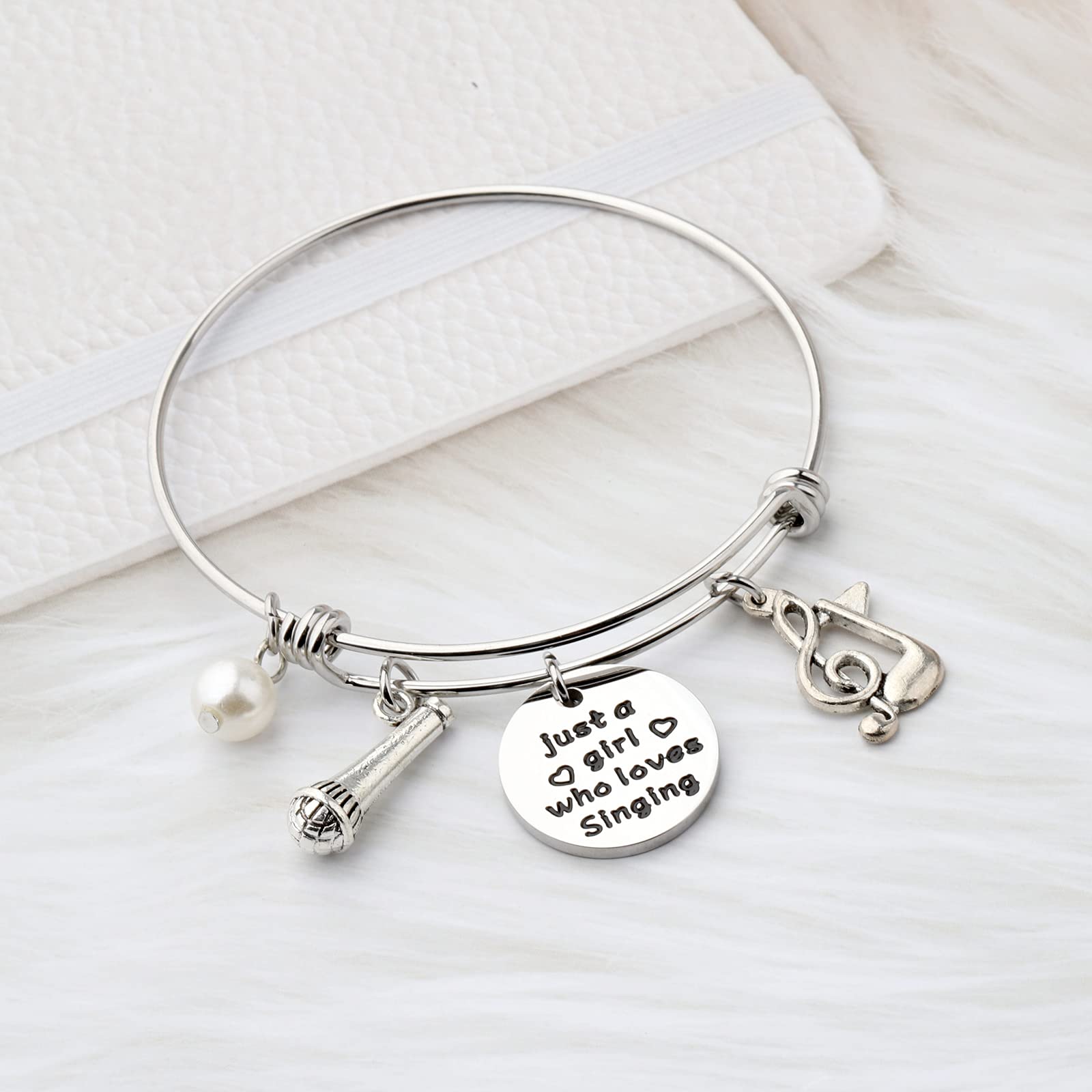 Gzrlyf Singing Lover Gift Singing Bracelet Singer Gift Music Lover Gift (who loves Singing)