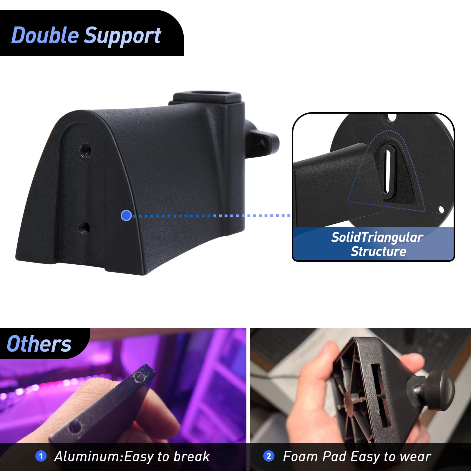 Microphone Wall Mount Boom Arm - Microphone Wall Mount for Mic holder,Horizontal Mounting Wall,Space Saving Desktop Metal Mic Stand Clamp by SUNMON