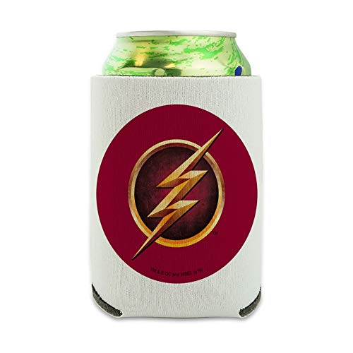 The Flash TV Series Logo Can Cooler - Drink Sleeve Hugger Collapsible Insulator - Beverage Insulated Holder