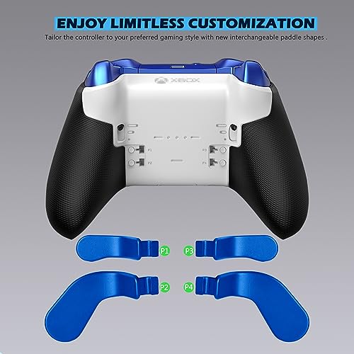 Sedicoca Complete Component Pack for Xbox Elite Wireless Controller Series 2 ,Includes 1 Carrying Case 1 Dock, 4 Paddles, 2 DPads,6 Thumbsticks,1Tool, for Xbox One Elite Series 2 Core Replacement Parts(blue )