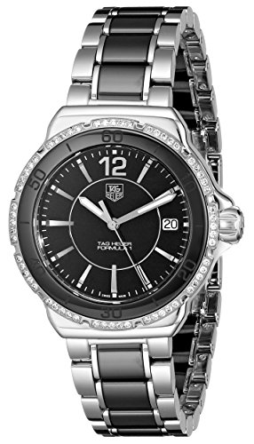 TAG Heuer Women's 'Formula 1' Black Diamond Dial Ceramic Watch WAH1212.BA0859