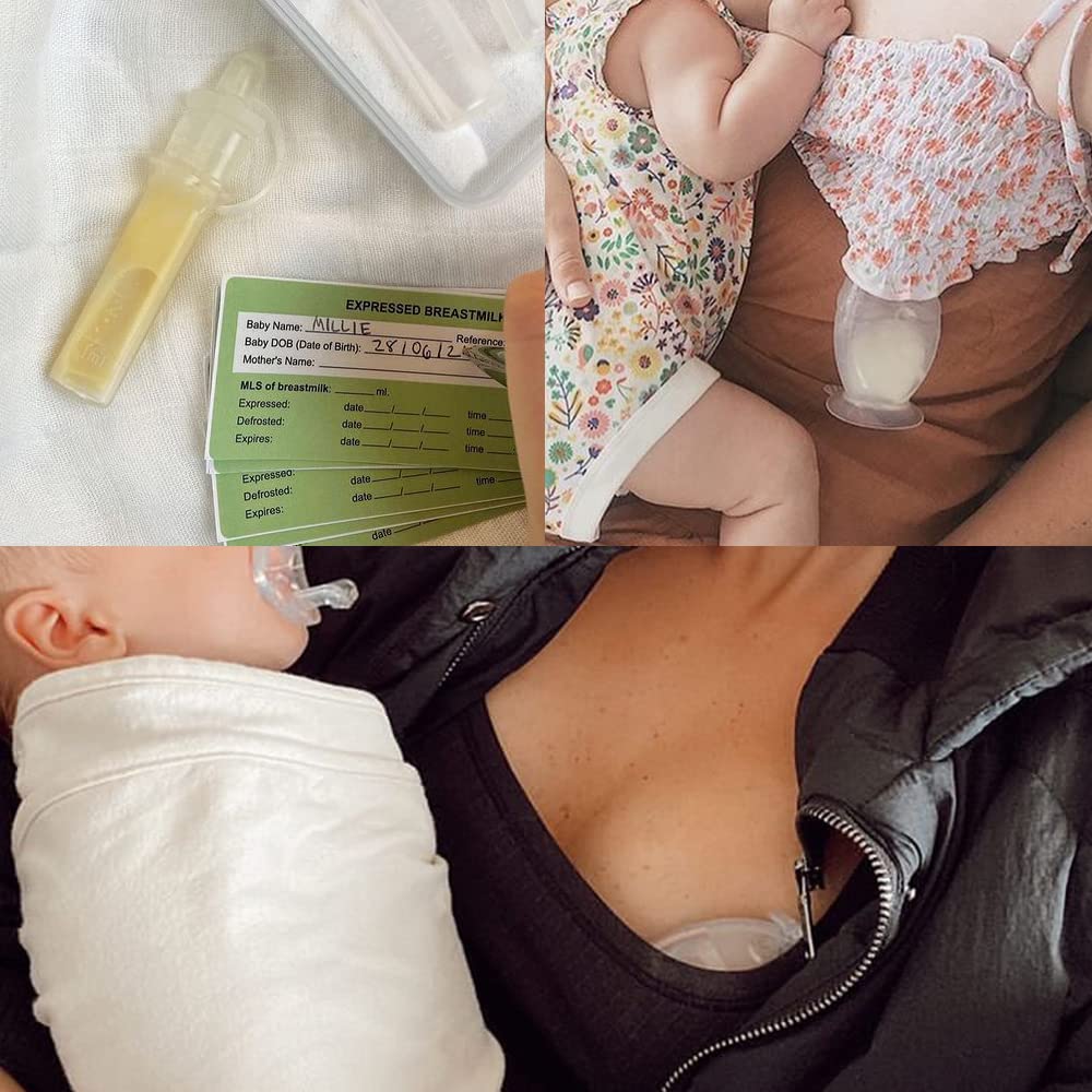 haakaa Manual Breast Pump & Ladybug Breast Milk Collector & Colostrum Collector Set (100ml/4oz with Base)