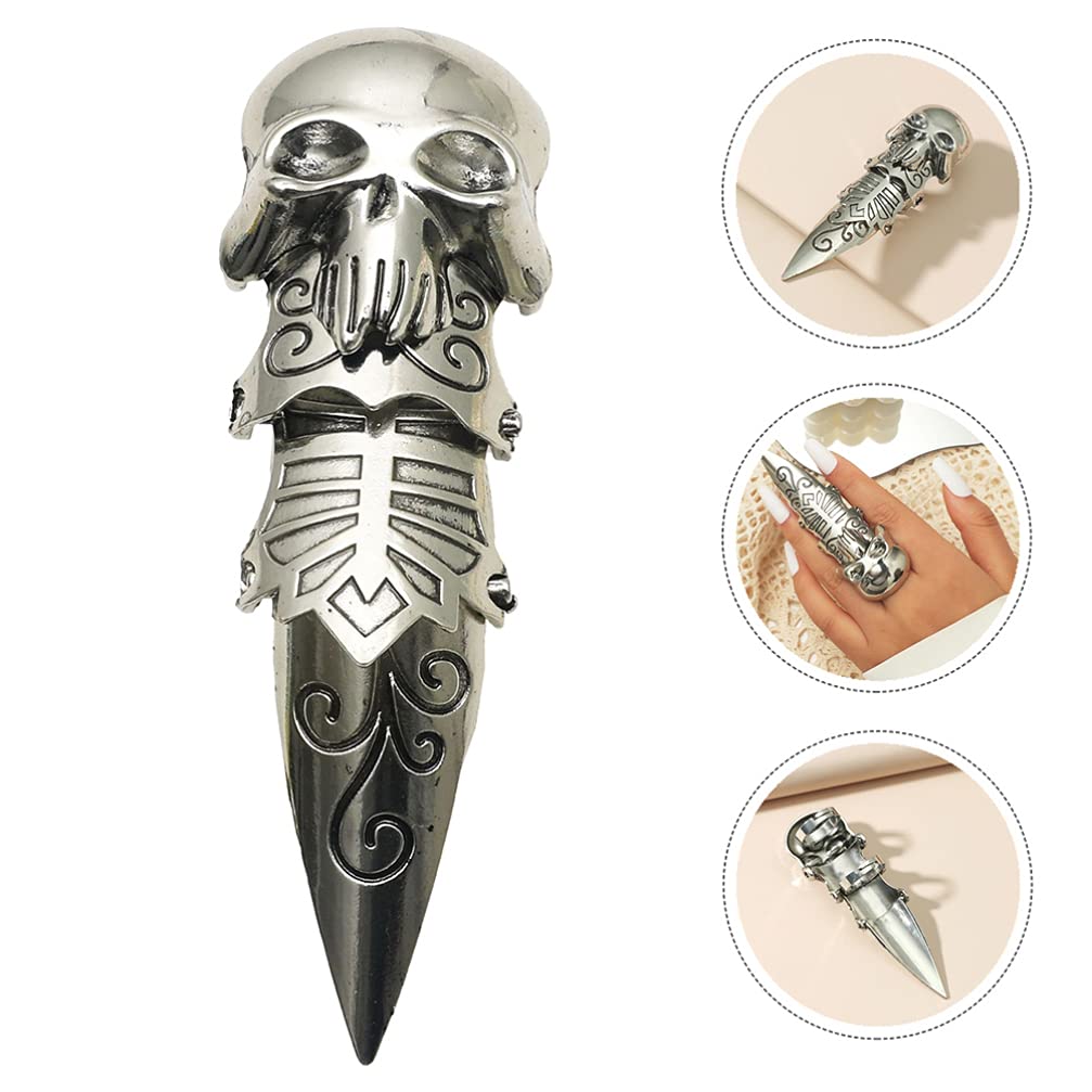 Holibanna Mens Knuckle Joint Full Finger Double Ring Punk Activity Ring Rock Gothic Rings Jewelry for Women Mens