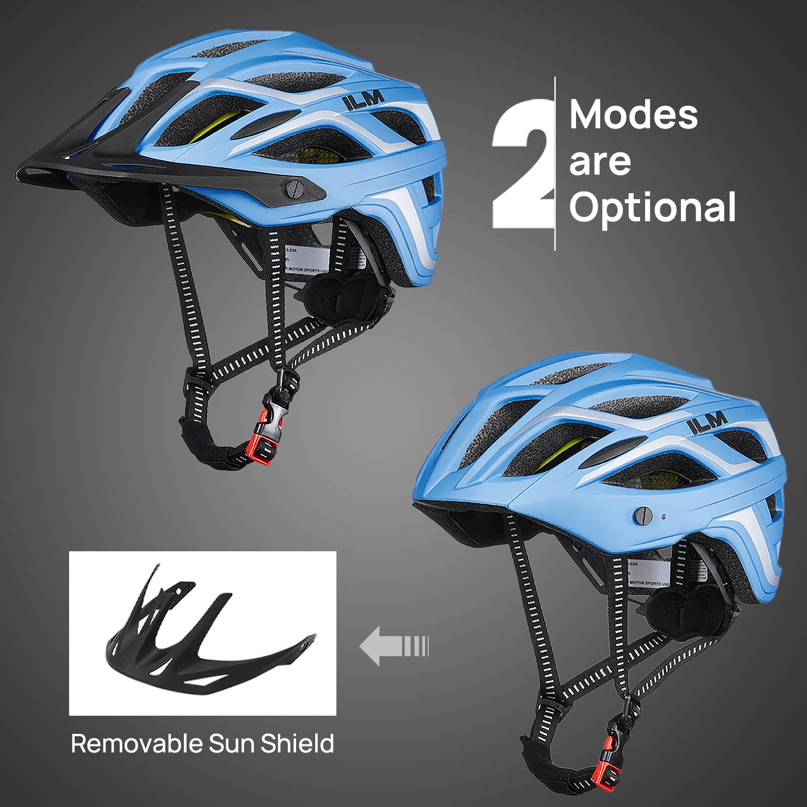 ILM MIPS Bike Helmet Adult Cycling Mountain Road Riding Helmet for Men Women Lightweight and Adjustable B3-23A