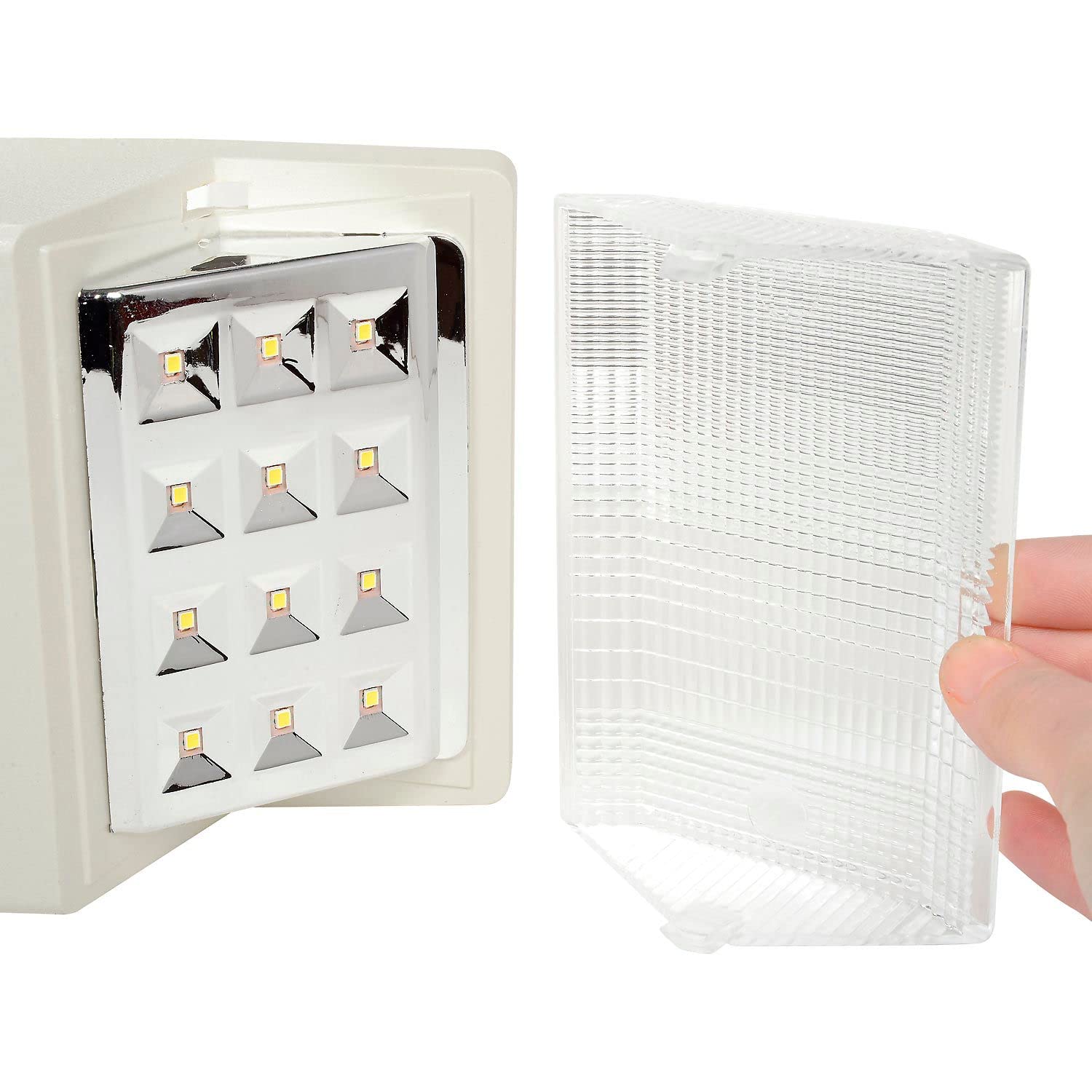 Global Industrial 2 Head LED Emergency Unit w/Fixed Optics