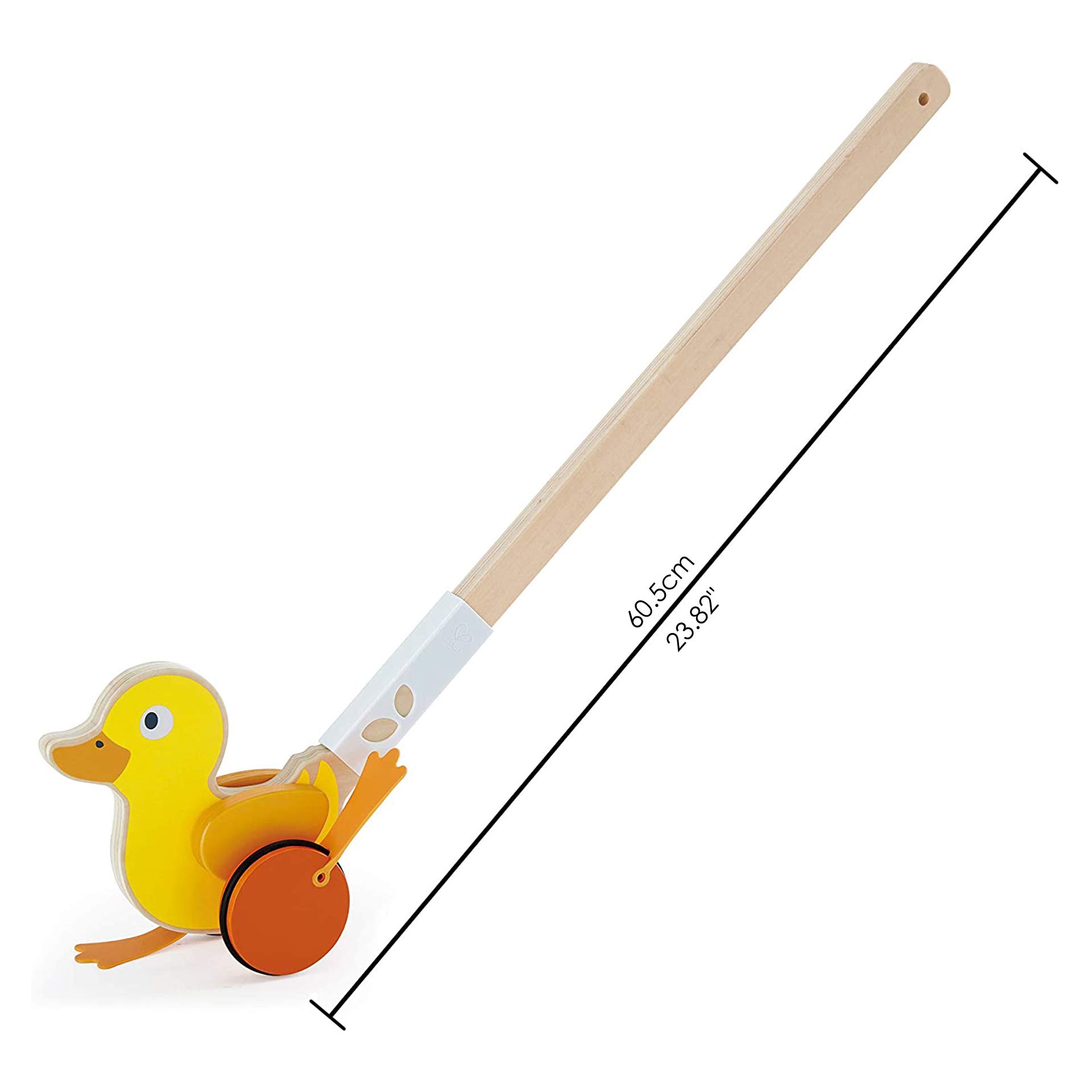 Hape Ducky Push Pal| Wooden Push-Along Ducky, Baby Walker Push Toy