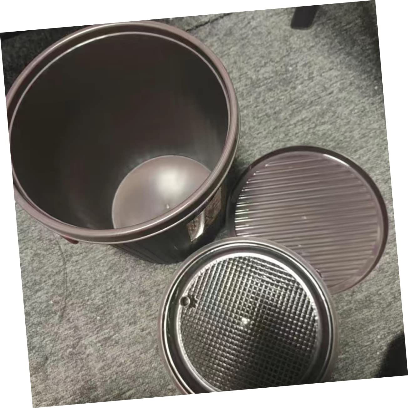 WOONEKY Tea Dregs Drainage Bucket Bins with Lids Waste Basket for Office Desk Garbage Can Tea Dregs Trash Bin Tea Dregs Bucket Rubbish Container Tea Ceremony Tea Bucket Trash Can Waste Bin