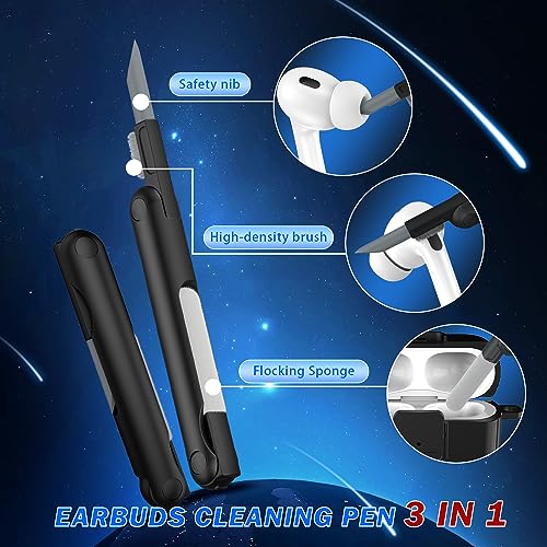 RFUNGUANGO for Airpods Pro 2nd Generation (HaloLock), Compatible with Airpods Pro Cases 2nd/1st Generation (2022/2019), Magnetic Security Support, Anti-Drop Safety Lock-Black