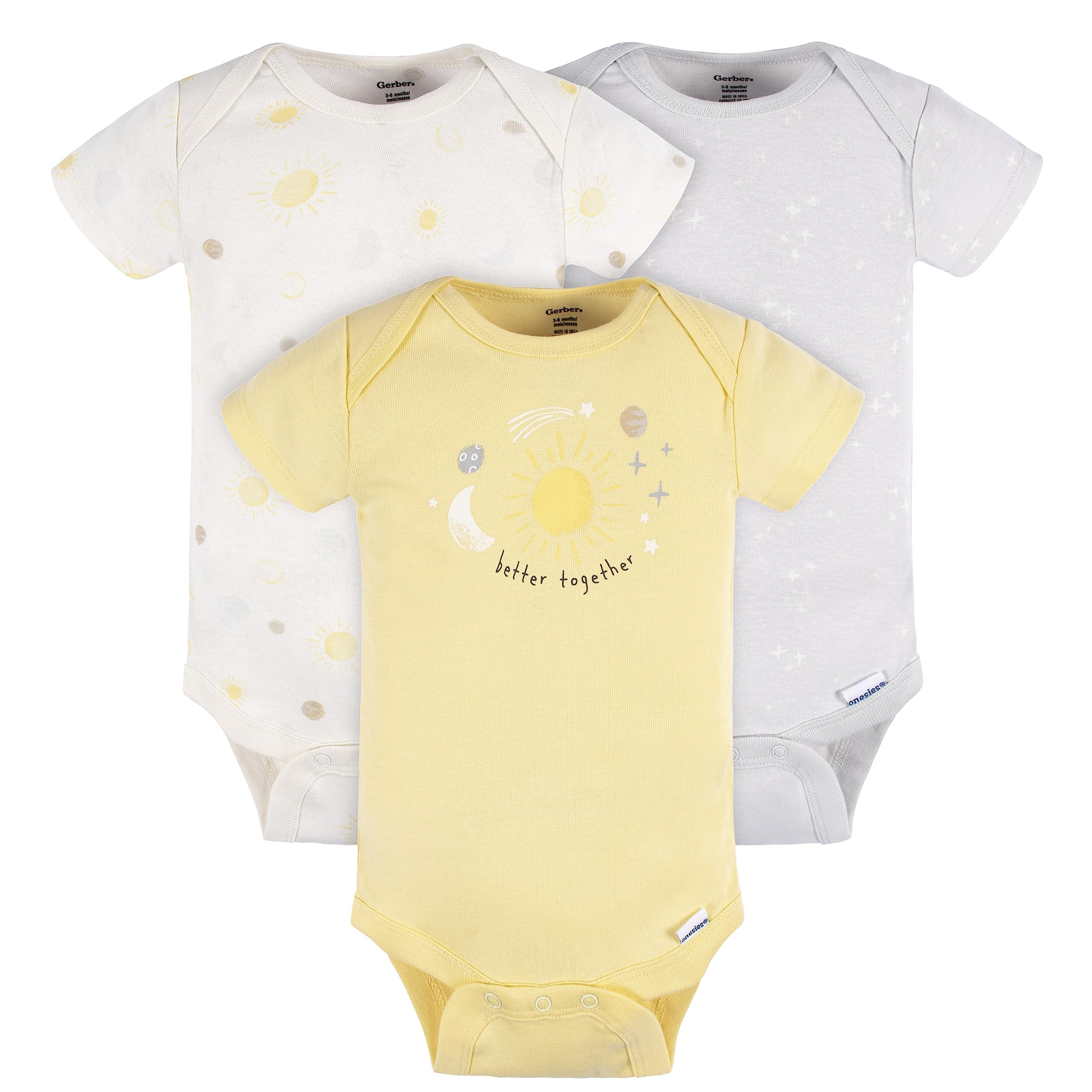 Gerber Baby Boys and Girls 12 Piece Layette Gift Set, Yellow Celestial, 0-3 Months