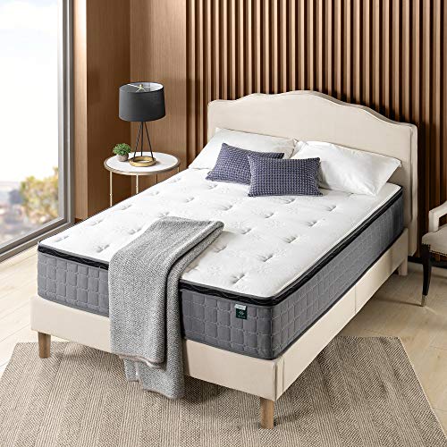 ZINUS 12 Inch Cool Touch Comfort Gel-Infused Hybrid Mattress, Full, Pocket Innersprings for Motion Isolation, Mattress in A Box