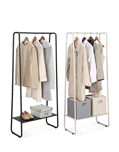 SunnyPoint Freestanding Clothes Garment Rack, Organizer Closet (WHT)