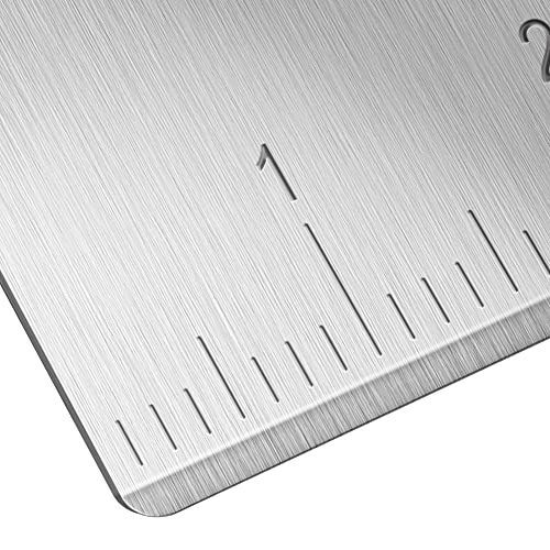 Rainspire Bench Scraper, Stainless Steel Dough Scraper, Pastry Scraper, Pizza and Dough Cutter Multi-Purpose Scraper/Chopper, Pizza Cutter Food Chopper Baking Supplies Kitchen Gadgets, Mint Green