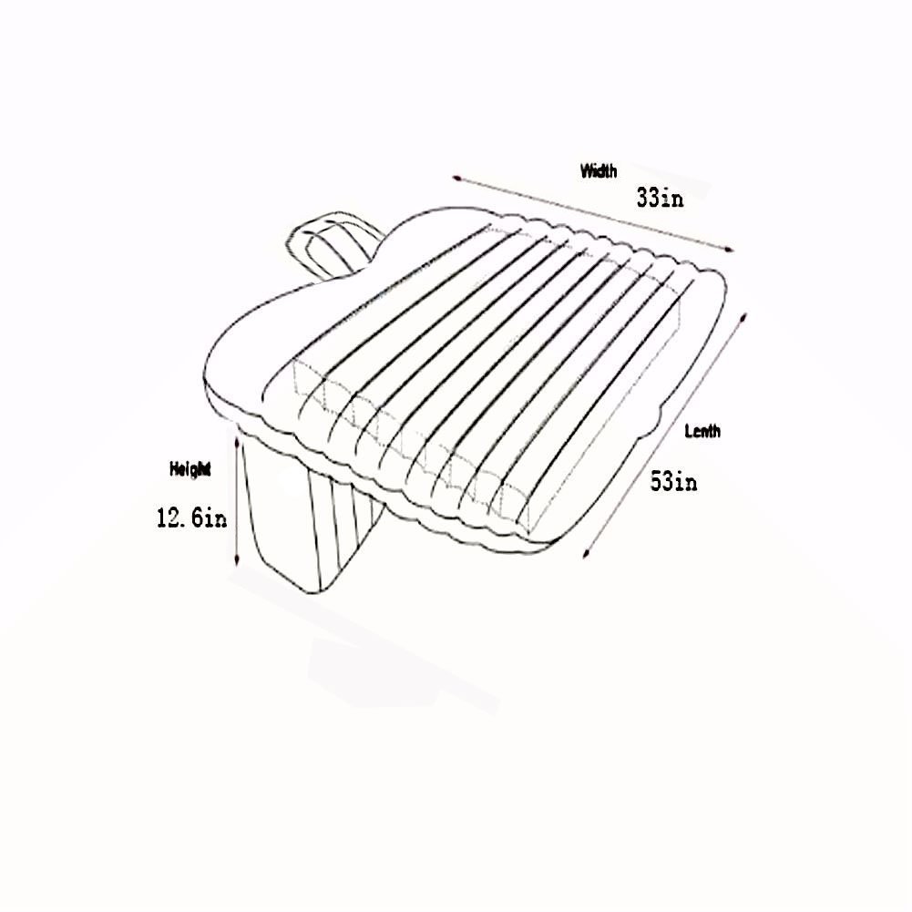 goldhik Car Travel Inflatable Mattress Camping Portable Universal Inflatable SUV Back Seat Extended Flocking Air Bed Cushion (Grey)