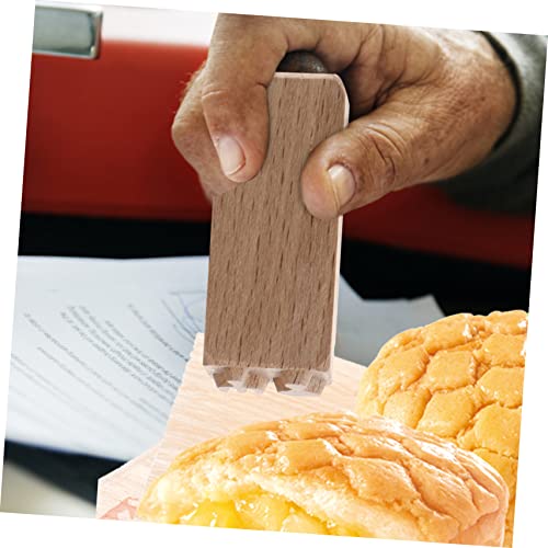 SEWACC 2pcs Seal Scrapbooking Stamps Scrapbook Tools Chocolate Molds Christmas Wooden Rubber Stamp DIY Dessert Maker Cake Stamp Traditional Chinese Stamp Cake Stampers Dessert Stamper Die