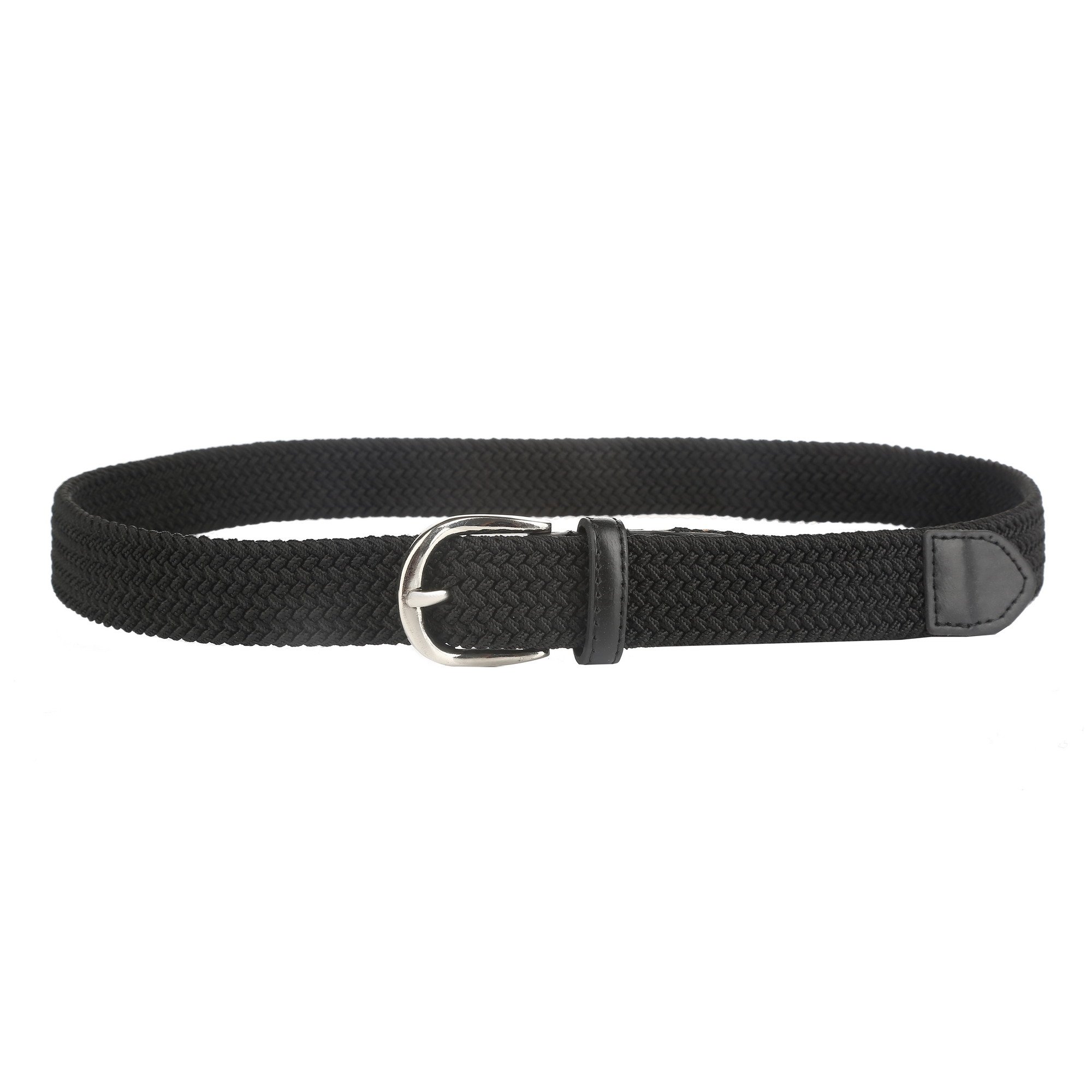 GelanteĀ® Children's Canvas Elastic Fabric Woven Stretch Braided Belts 2012-Black-M (24-26)
