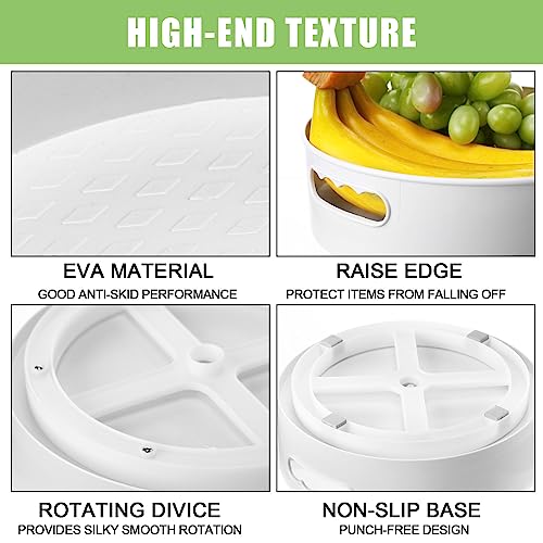 Hsei 6 Pcs Lazy Susan for Table Pantry Turntable Plastic Non Skid Kitchen Organizer 9", 12" Under Sink Turntable Organizer for Cabinet Bathroom Office Fridge Spice Storage Makeup Vanity Countertop