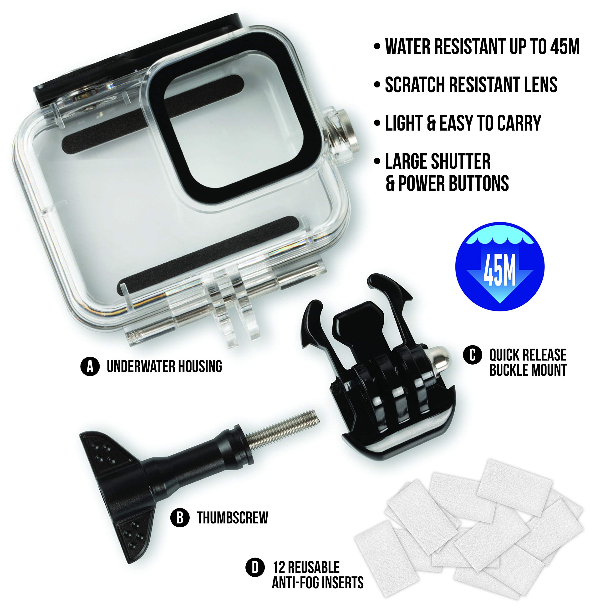 GoPro HERO9 Hero 9 Black Action Camera with The Starter Accessory Bundle - includes: 2X Spare Rechargeable Li-Ion Batteries + Underwater Housing & Much More