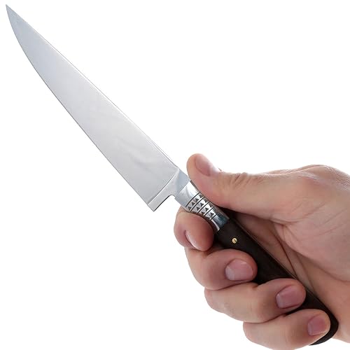 Grand Way Hunting Survival Fixed Blade Knife - Tactical Knife with Wood Handle for Hiking Camping and Fishing - Big Blade Kitchen Chefs Knife 3282