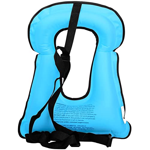 Inflatable Snorkel Vest for Adults, Adjustable Light Snorkeling Jackets Safety Vests for Diving, Snorkeling, Swimming, Surfing (Up to 200 lbs Loading)