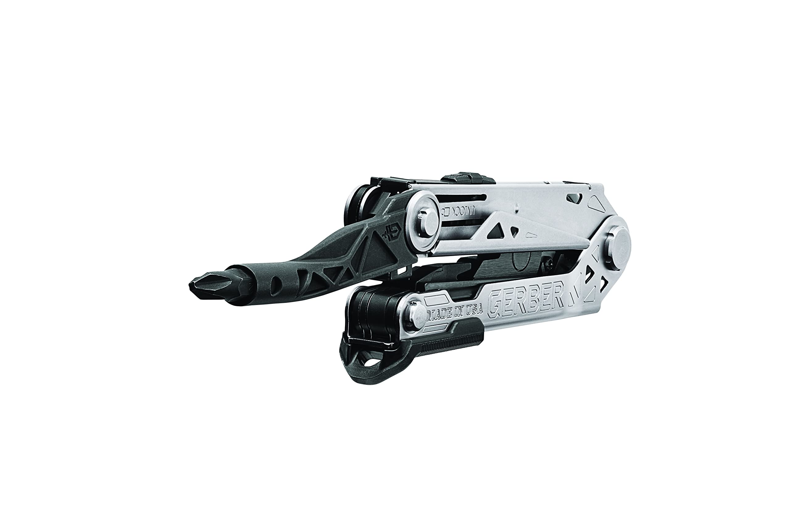 Gerber Gear Center-Drive Multitool Bit Set with Pliers, Knife & More - Silver Tool, Coyote Brown Sheath