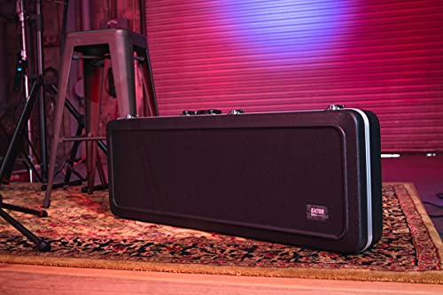 Gator Cases Deluxe ABS Molded Case for Strat/Tele Style Electric Guitar with Internal LED Lighting (GC-ELECTRIC-LED),Black