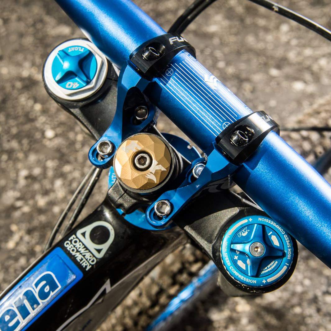 Funn RSX Mountain Bike Direct Mount Bike Stem with 35mm Bar Clamp, 2 Pieces Lightweight Split Design for Dual Crown Forks, Adjustable Extension 45-50mm with 30mm Rise (Black)