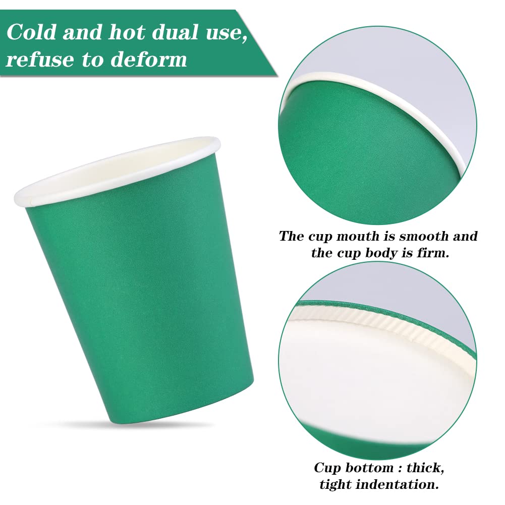 Giwrmu Paper Cups 12 oz White, Disposable Beverage Paper Cups, Disposable Paper Coffee Cups, 12oz Drinking Paper Cups, Perfect for Parties/Wedding/Home Kitchen (100 Pack White)