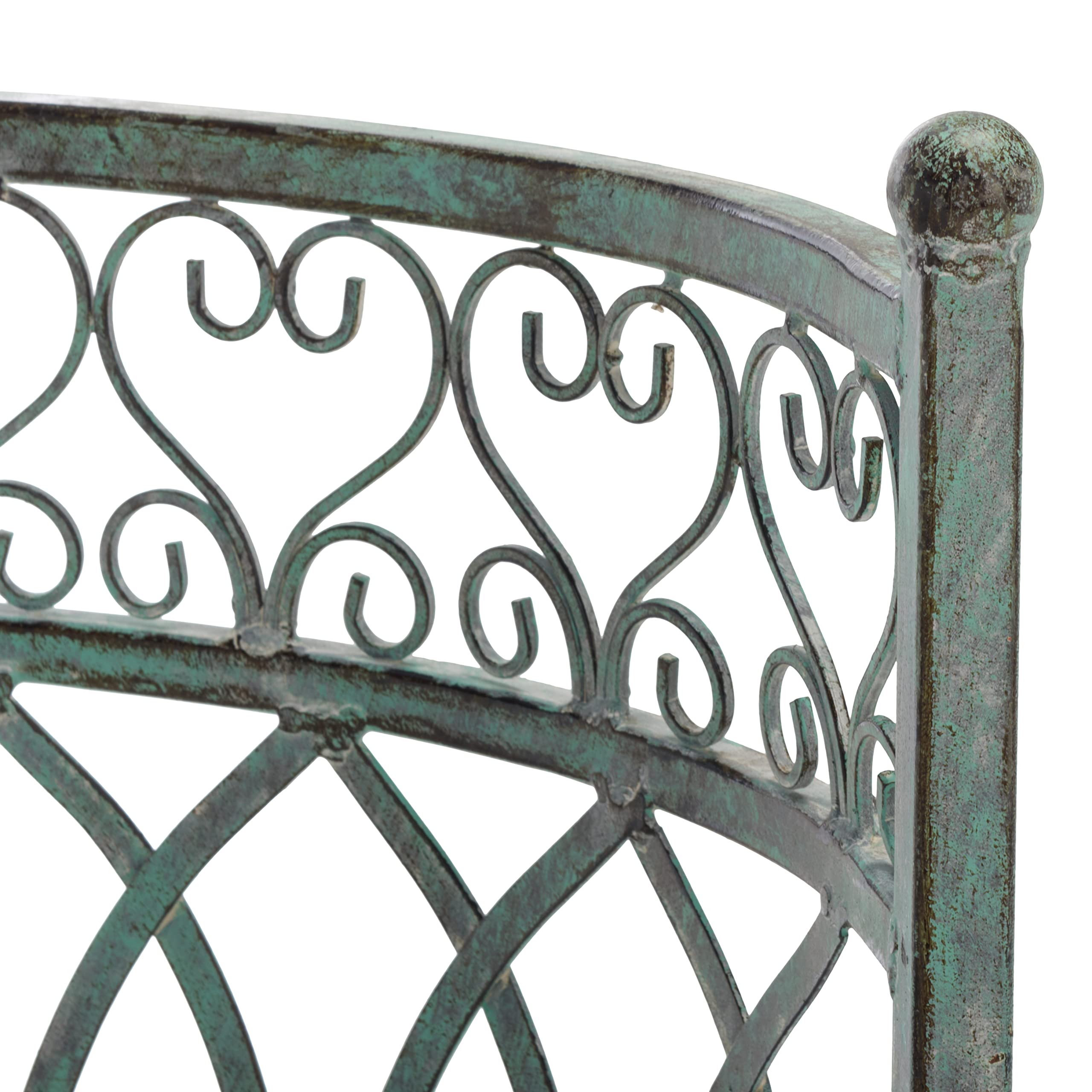 SAFAVIEH Outdoor Collection PAT5005 Bench, Antique Dark Green