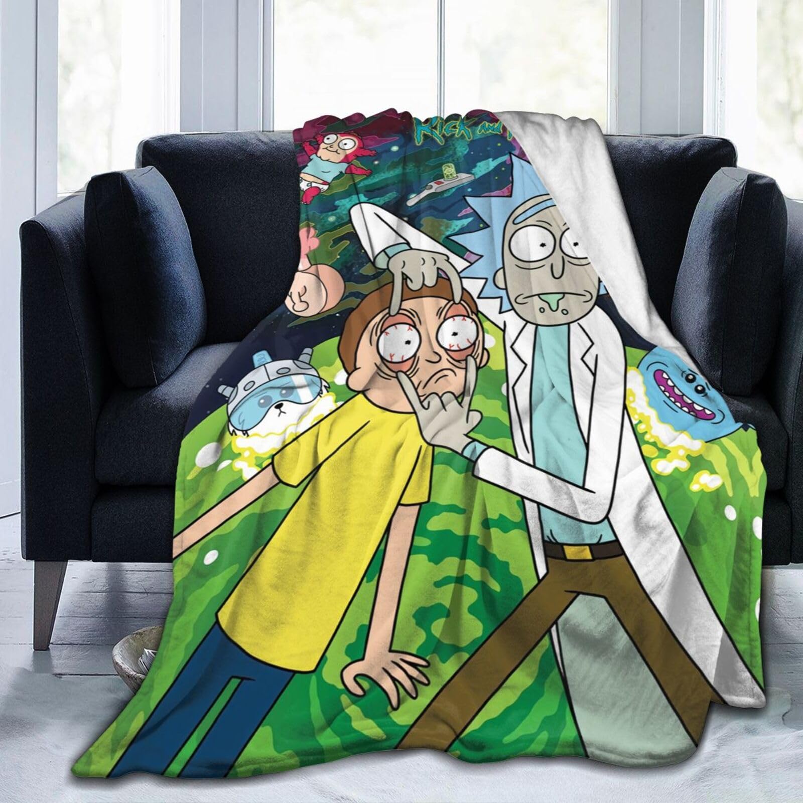 Funny Blanket Cartoon Blanket Warm Soft Throw Blanket for Sofa Bed Bedroom Living Room Dormitory Car 50"X40"